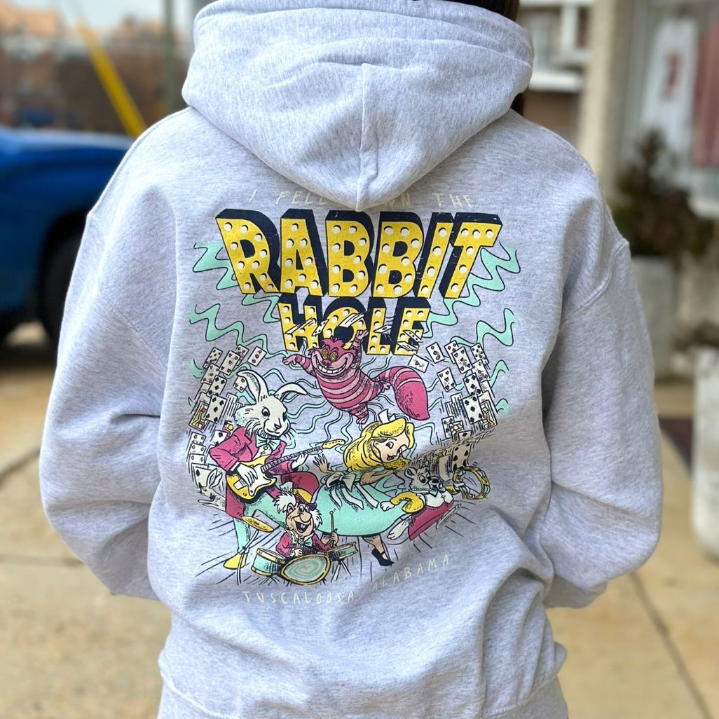 Shop the Rabbit Hole Tuscaloosa Hoodies | Tuscaloosa's Best Bar Shirts ...