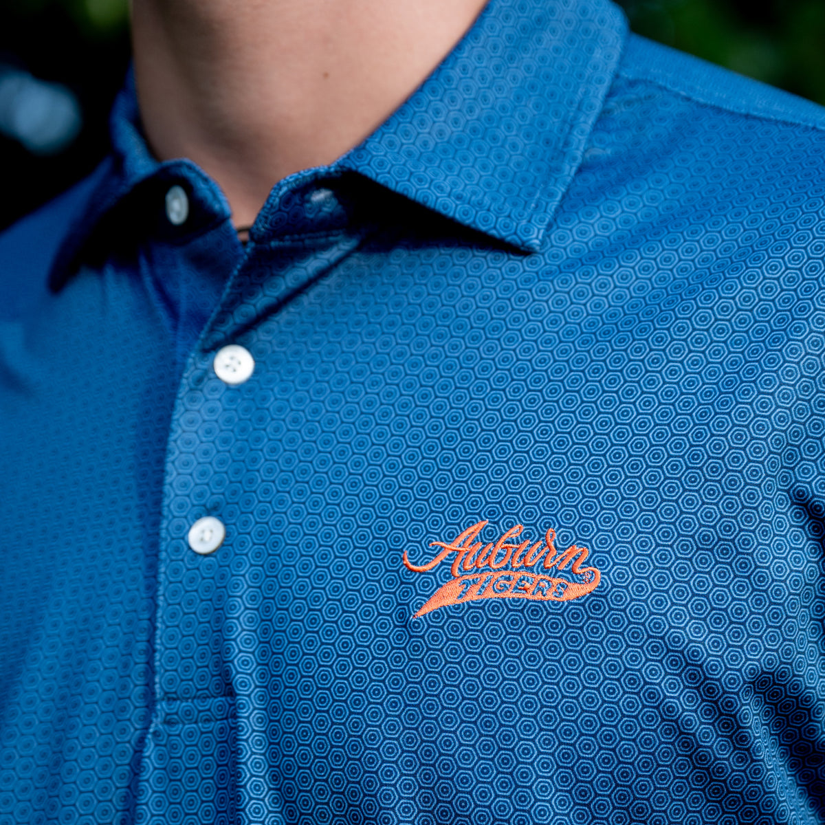Auburn Tigers Navy Hex Polo | Auburn Football Polo – JNJ Apparel Store