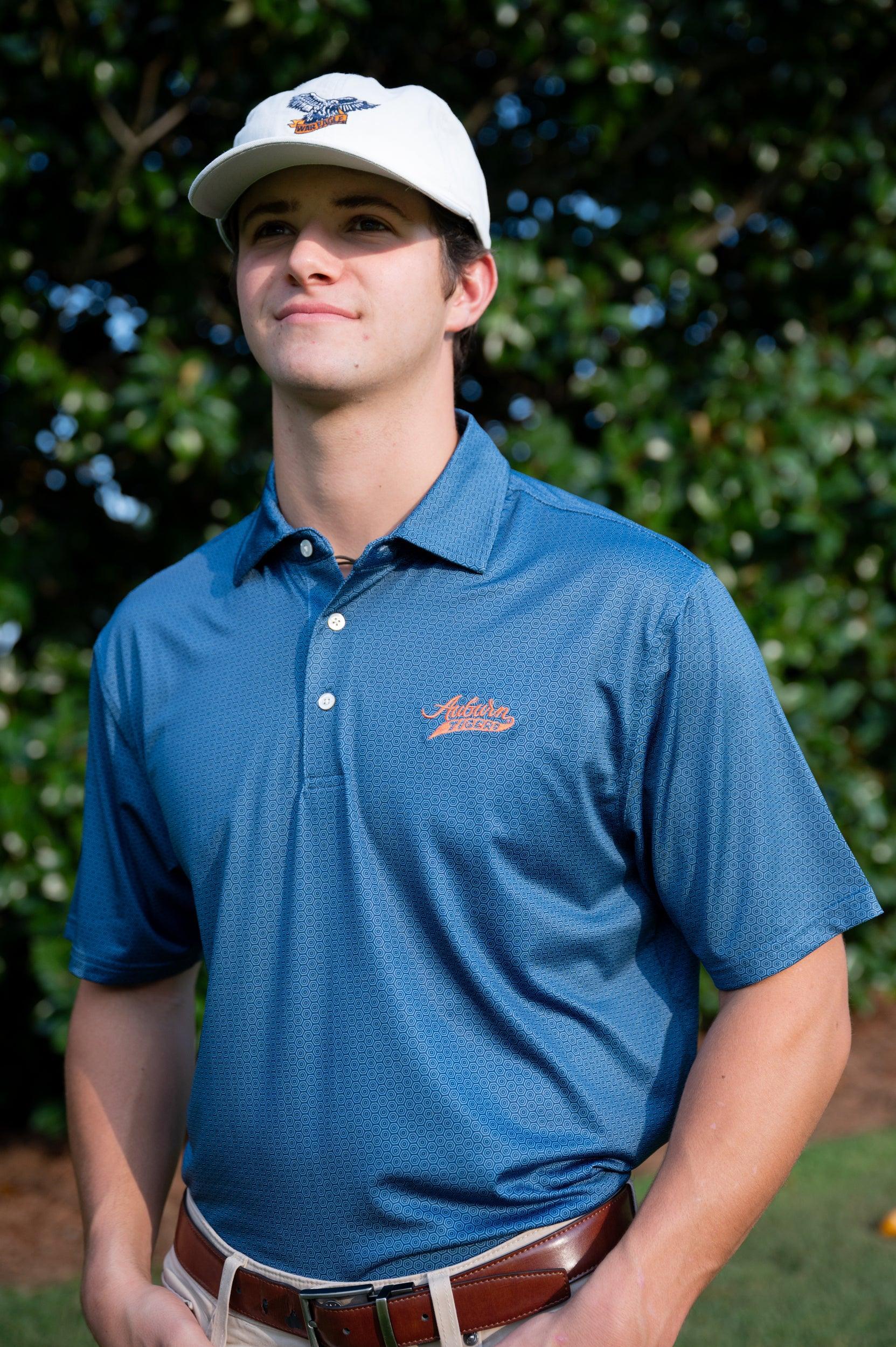 Auburn Tigers Navy Hex Polo | Auburn Football Polo – JNJ Apparel Store