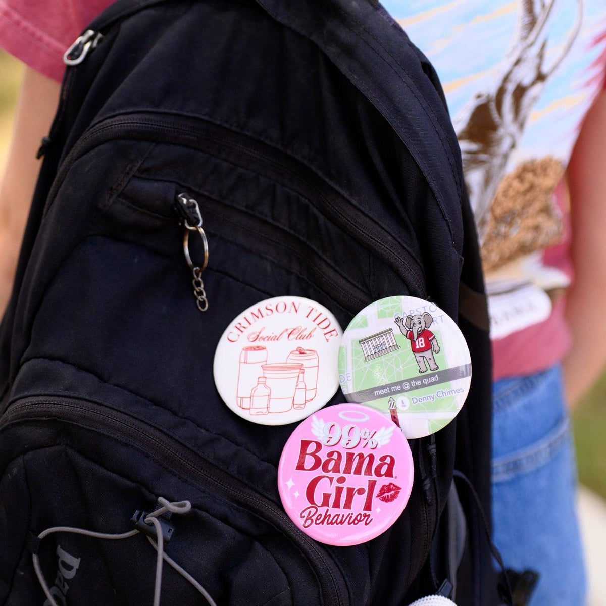 Bama Girl Behavior Button | Alabama Game Day Button – JNJ Apparel Store