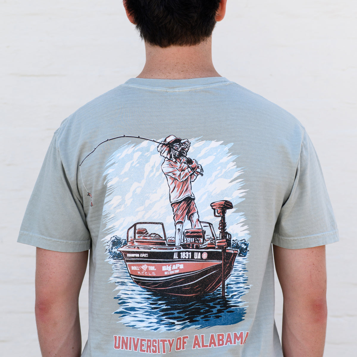 Big Al Bass Boat T-Shirt | University of Alabama Fishing Tee | Tide ...