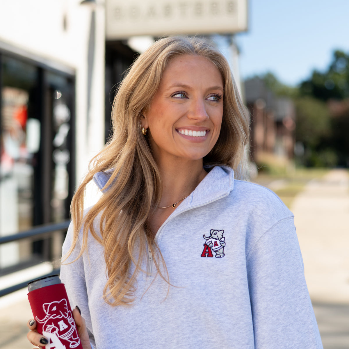 Leaning Al Embroidery Quarter Zip – JNJ Apparel Store