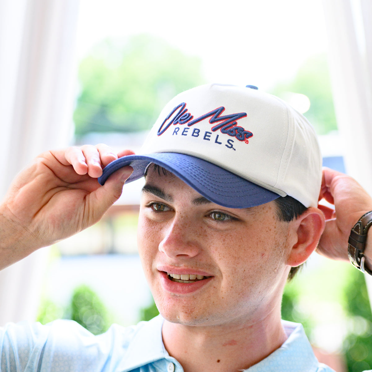 Ole Miss Snapback Hat | Retro Script Amigo – JNJ Apparel Store