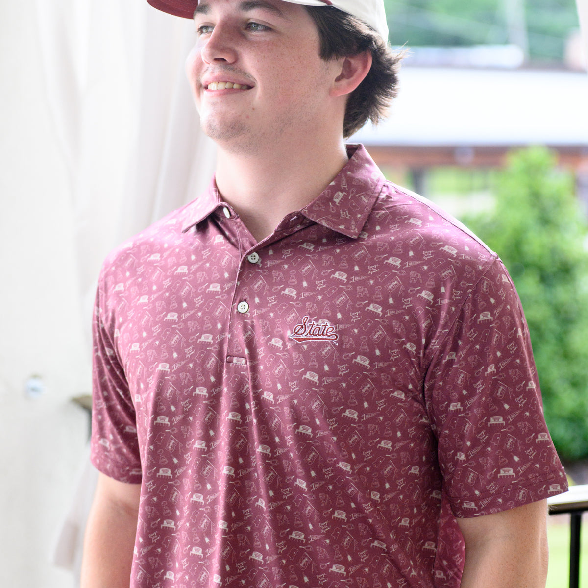 Mississippi State Polo Shirt | Script State | Campus Print – JNJ ...