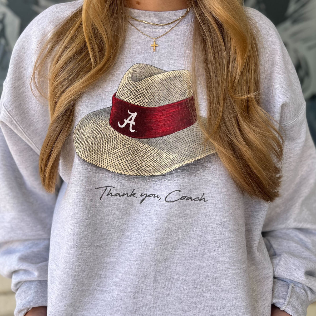 Thank you, Coach Sweatshirt | Nick Saban Straw Hat – JNJ Apparel Store